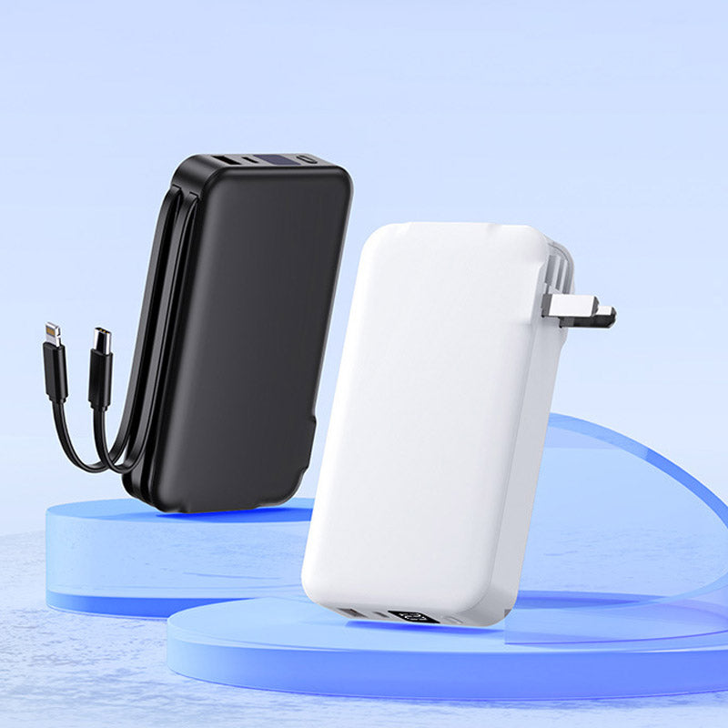 Multifunctional Portable Charger with Built-in Plug – aimtoyou