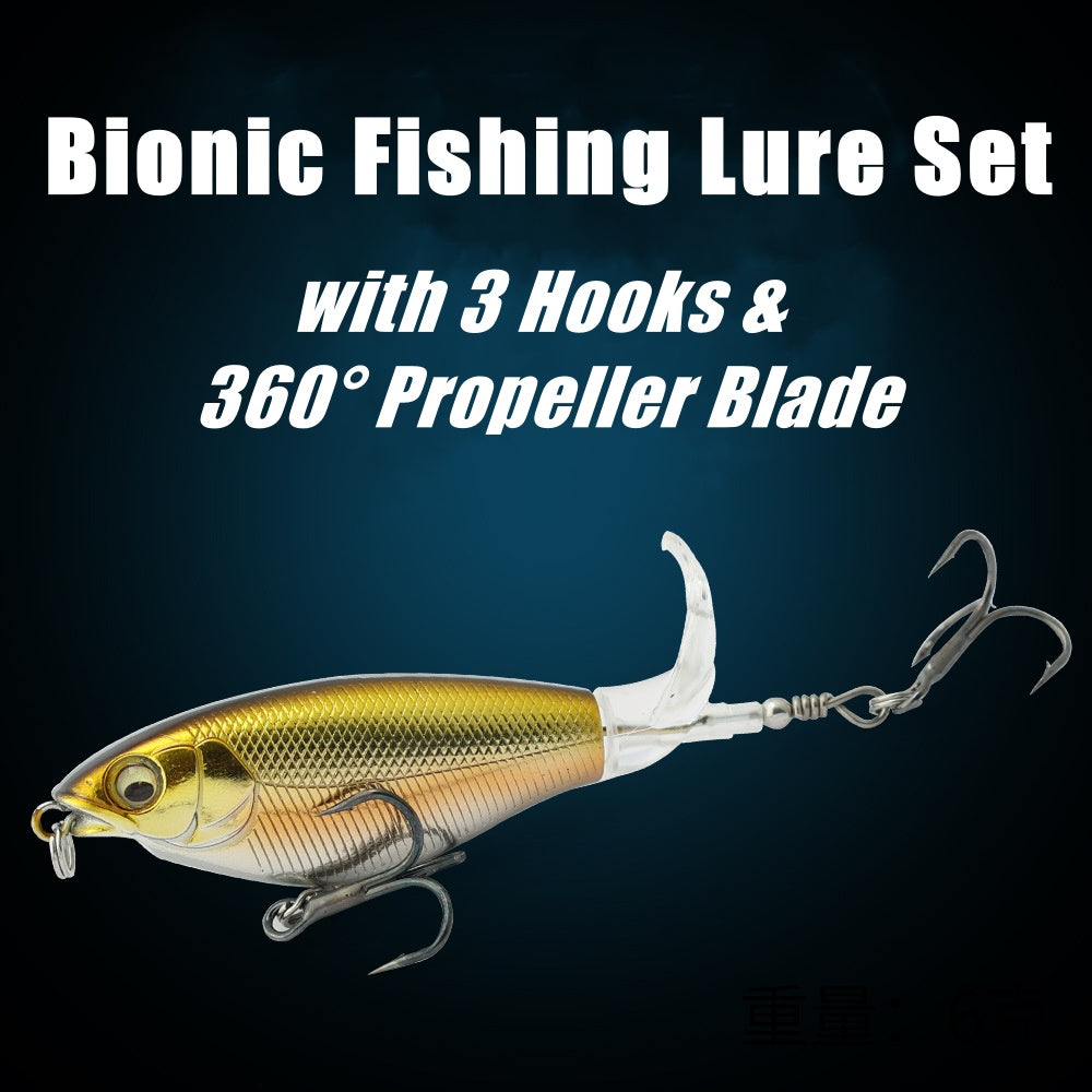 Bionic Fishing Lure Set with 3 Hooks & 360° Propeller Blade – aimtoyou