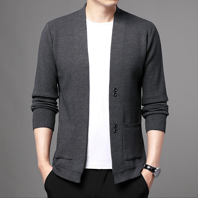 Comfortable Men's Knit Jacket with Buttons – aimtoyou