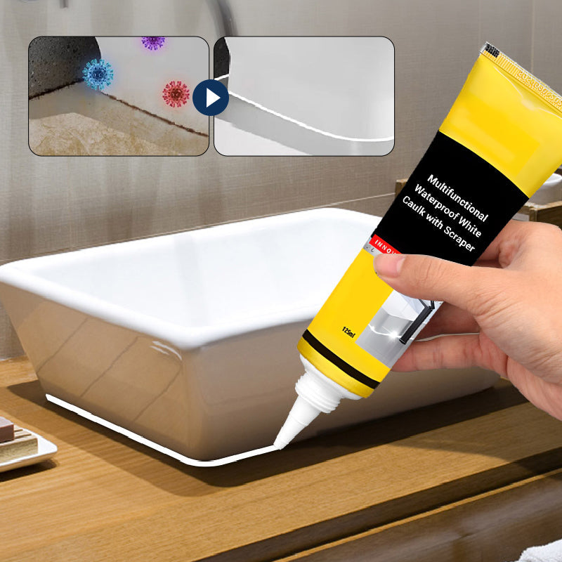 Multifunctional Waterproof White Caulk with Scraper – aimtoyou
